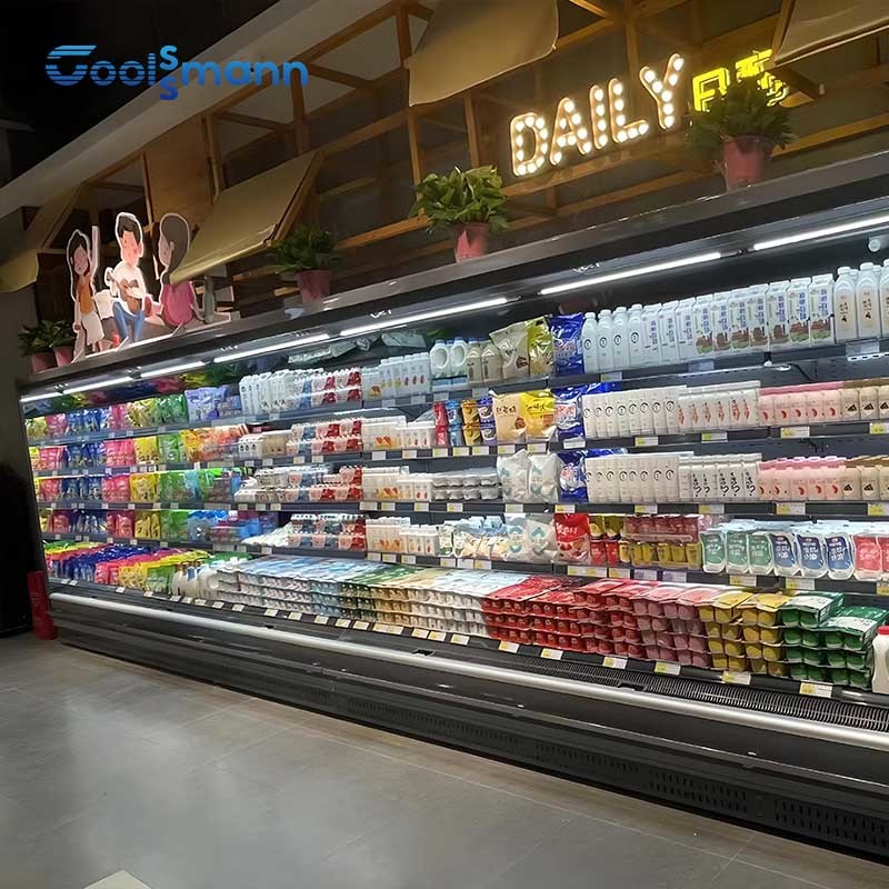Açık Hava Perdesi Buzdolabı, 2.2 Metre Yükseklik Süpermarket Teşhir ...